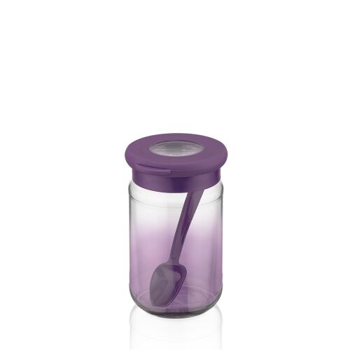 Recipient de depozitare din sticlă violet curcubeu IRIS C-00510 cu ...