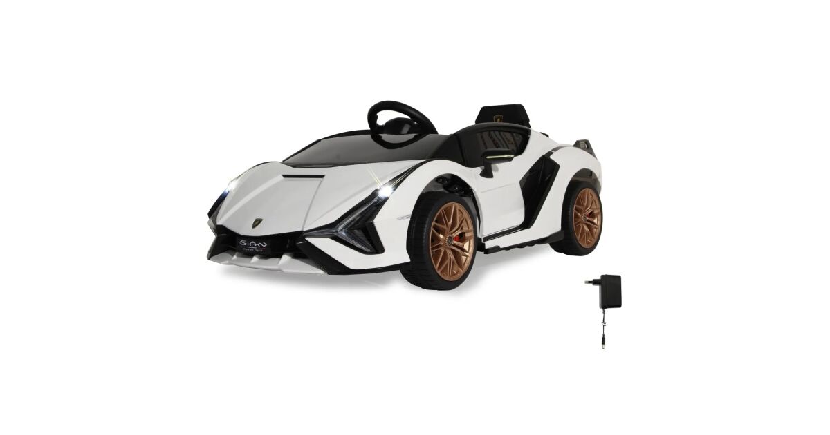 Jamara Lamborghini Zenélő Gyerek Elektromos autó LED fénnyel - Fehér ...