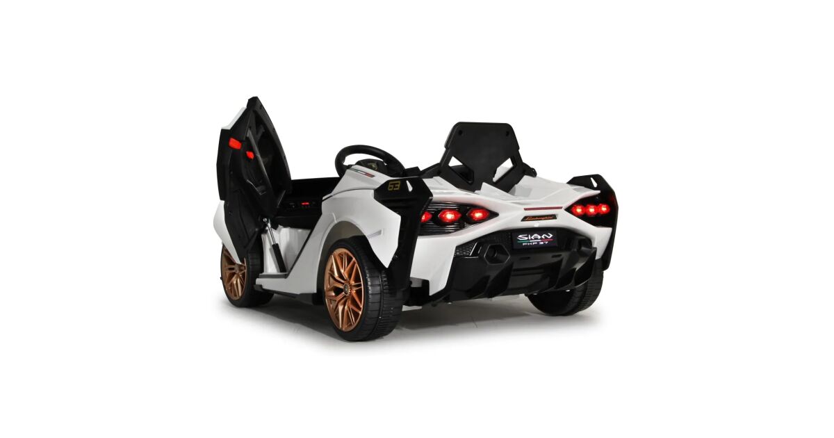 Jamara Lamborghini Zenélő Gyerek Elektromos autó LED fénnyel - Fehér ...