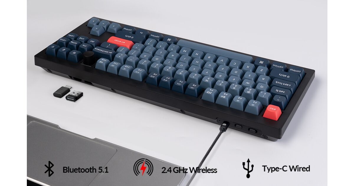 Keychron V3 Max Banana Switch Wireless USB-C Mechanikus RGB ...