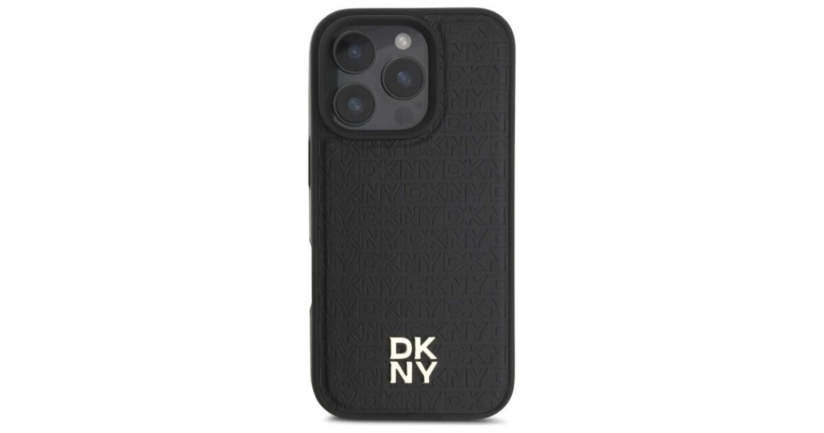 DKNY Repeat Pattern Stack Logo MagSafe iPhone 16 Pro Max Tok - Fekete ...
