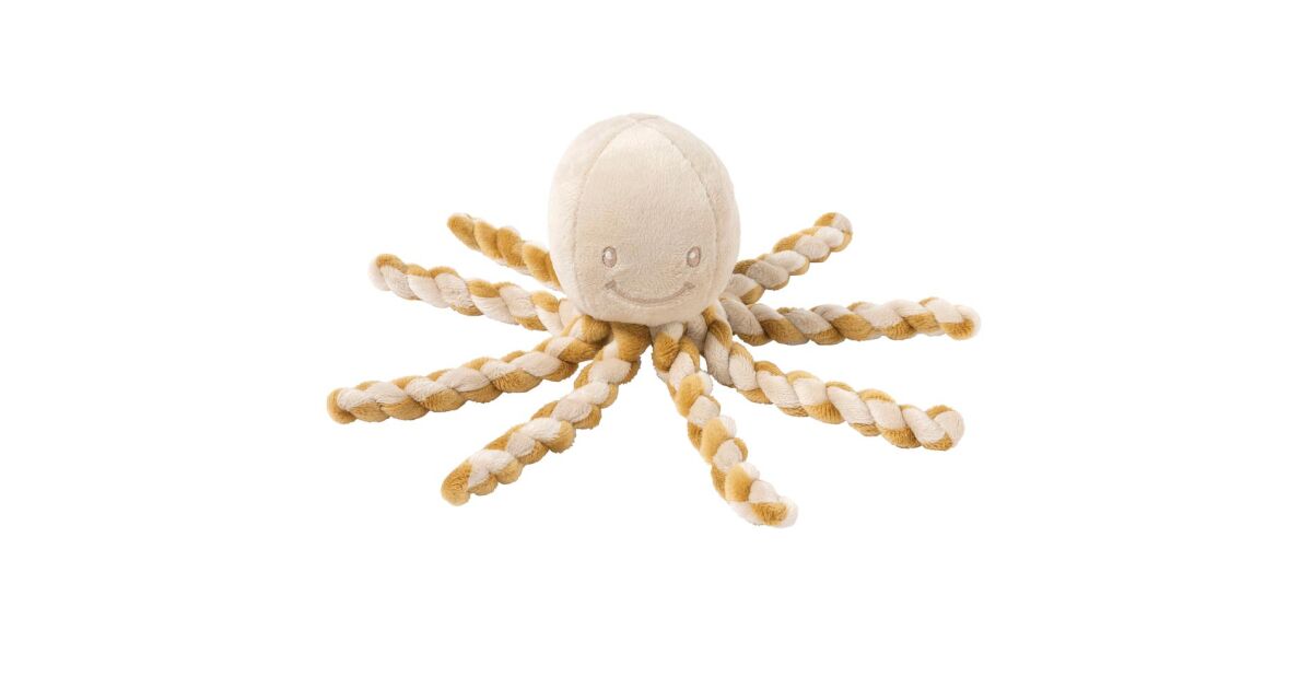 Nattou játék plüss 23cm Lapidou - Octopus karamell | Pepita.hu