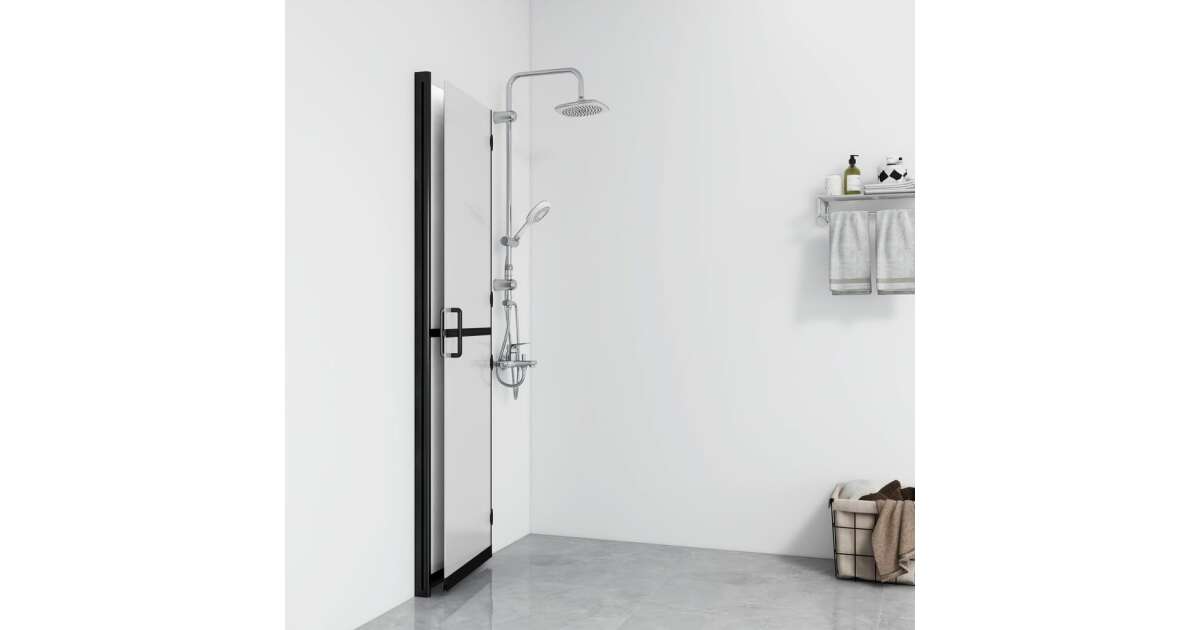 vidaXL Perete de duș walk-in pliabil, 80x190 cm, sticlă ESG mată ...