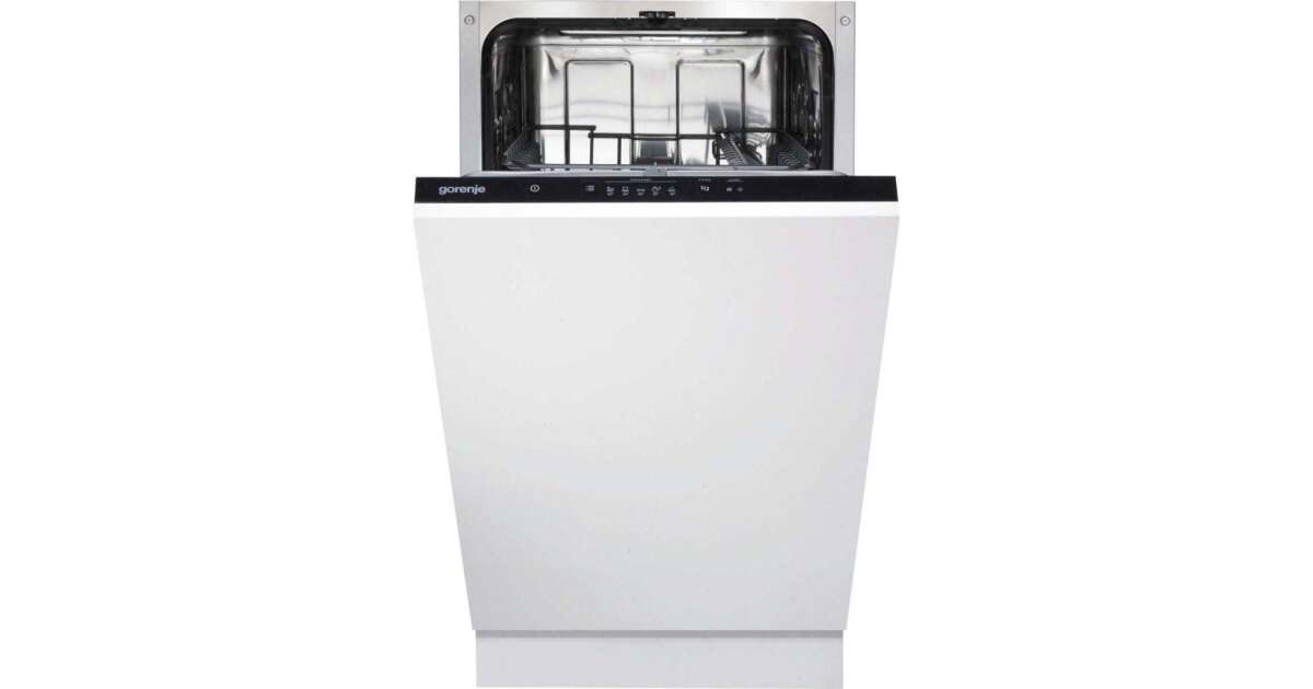 Gorenje GV520E15 beépíthető keskeny Mosogatógép, Fehér-Fekete | Pepita.hu