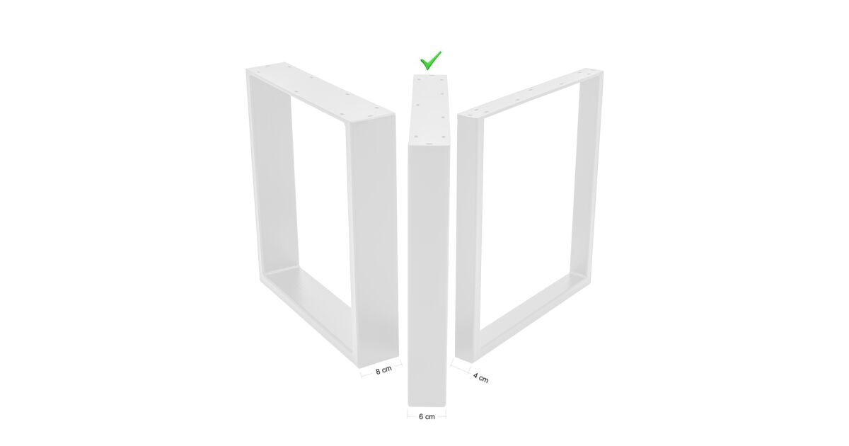 Set 2 Picioare Metalice Masa potrivite pentru Mese Dining, Mese Living ...