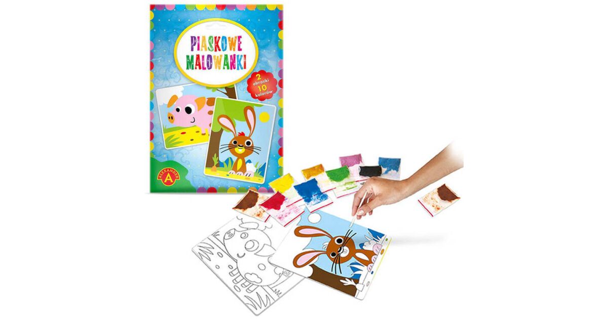 Alexander homok színező kreatív készlet 2 kép malacka nyúl ZA5534 ...