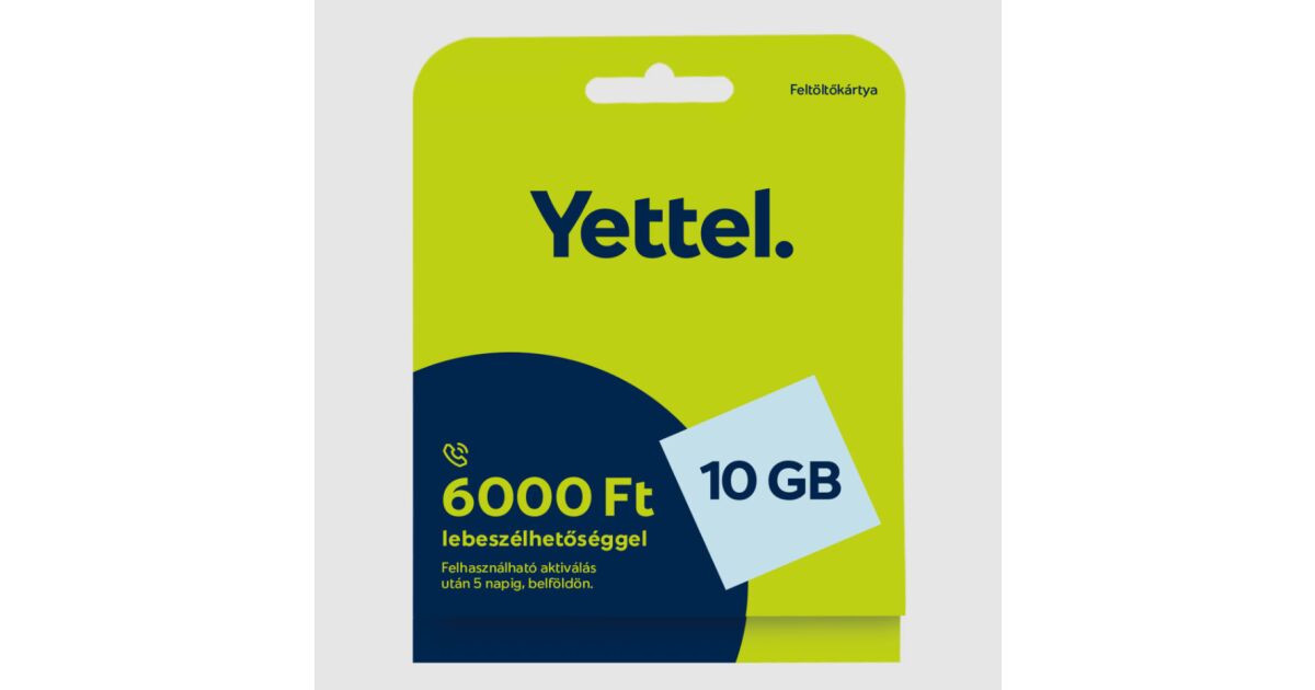 Bliszteres Yettel aktiválatlan sim kártya 6000 Ft lebeszélhetőséggel és ...