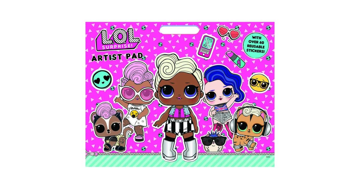 Bloc de colorat, lol surprise artist pad cu stickere | Pepita.com