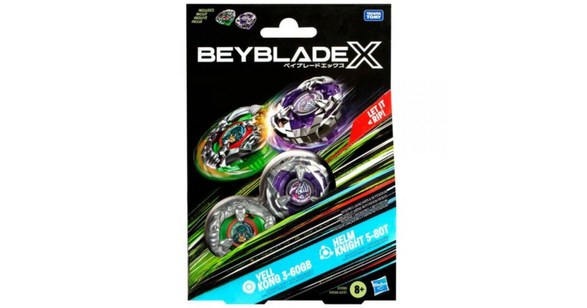 Beyblade X Pack Duo Yell Kong 3-60 GB und Helm Knight 5-80T | Pepita.com