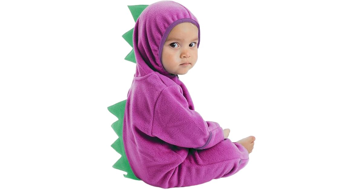 Salopeta pentru copii cu gluga, din fleece, pufoasa, calduroasa, design ...