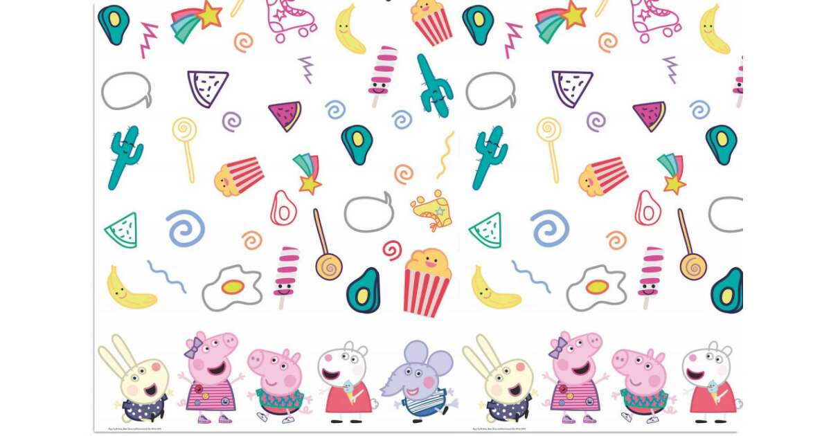 Peppa Pig Messy Play, Peppa Malac Műanyag Asztalterítő 120*180 cm ...