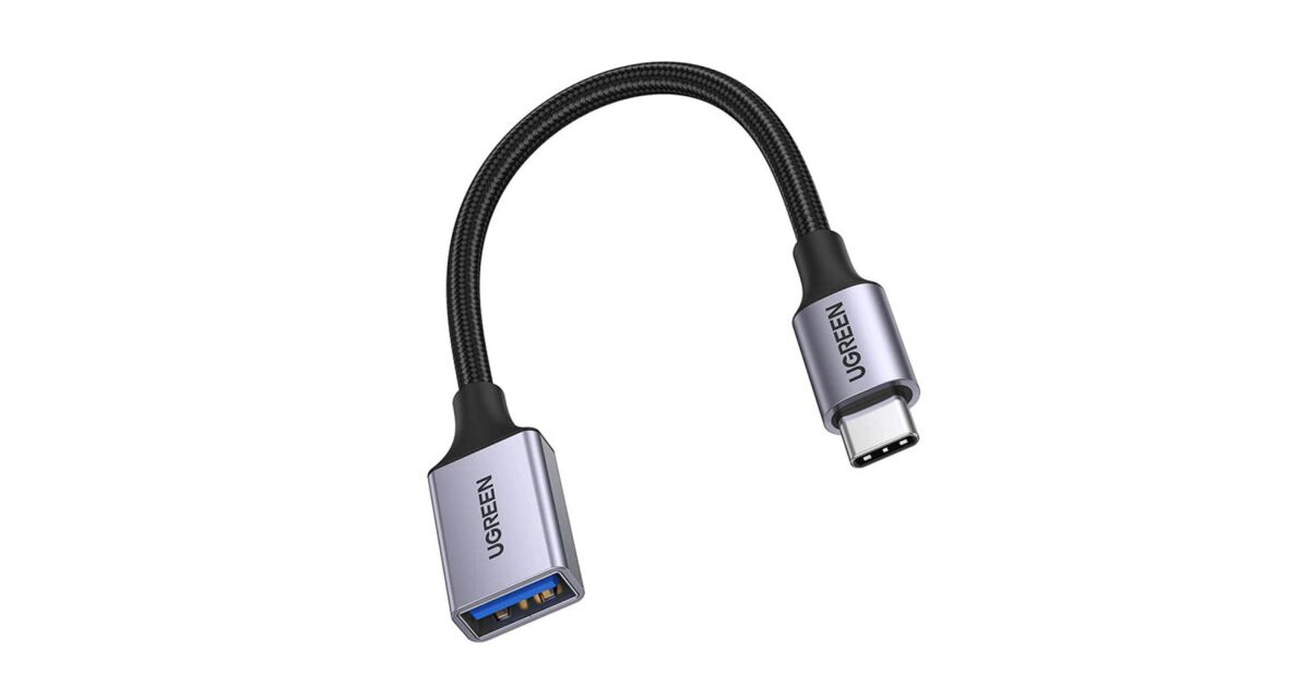 Ugreen OTG adapter cable USB-C (male) - USB-A (female) 5Gb/s 0.15m ...