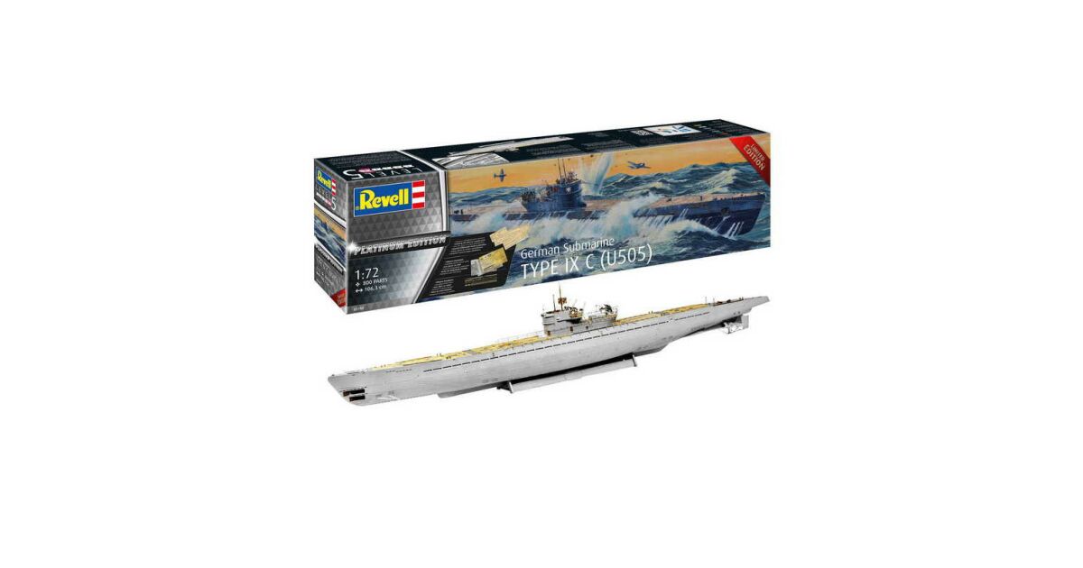 Revell German Submarine Type IX C(U505) Platinum Edition 1:72 (05180 ...