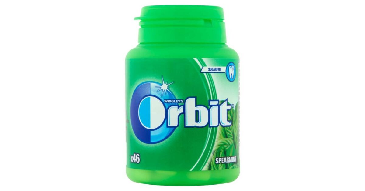 ORBIT Minzflasche Kaugummipackung 46 Stück 64 g | Pepita.com