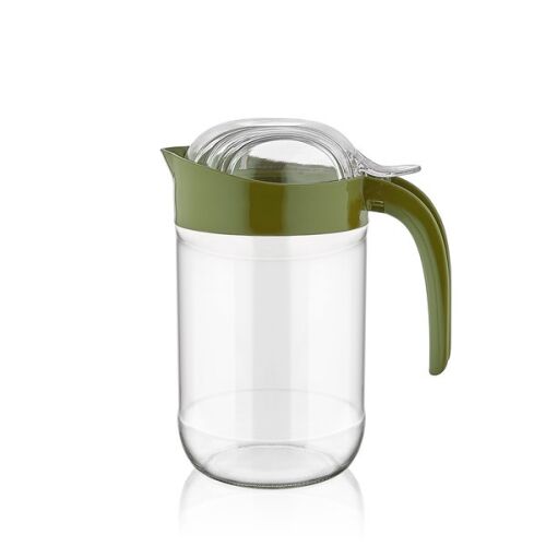 IRIS C-00130 Cană de sticlă pentru ulei și oțet Alegre 660 ml, verde ...