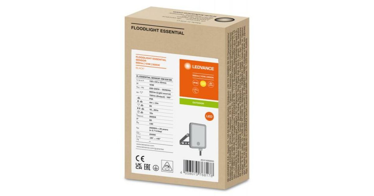 Ledvance Essential Floodlight kültéri LED reflektor mozgásérzékelővel ...