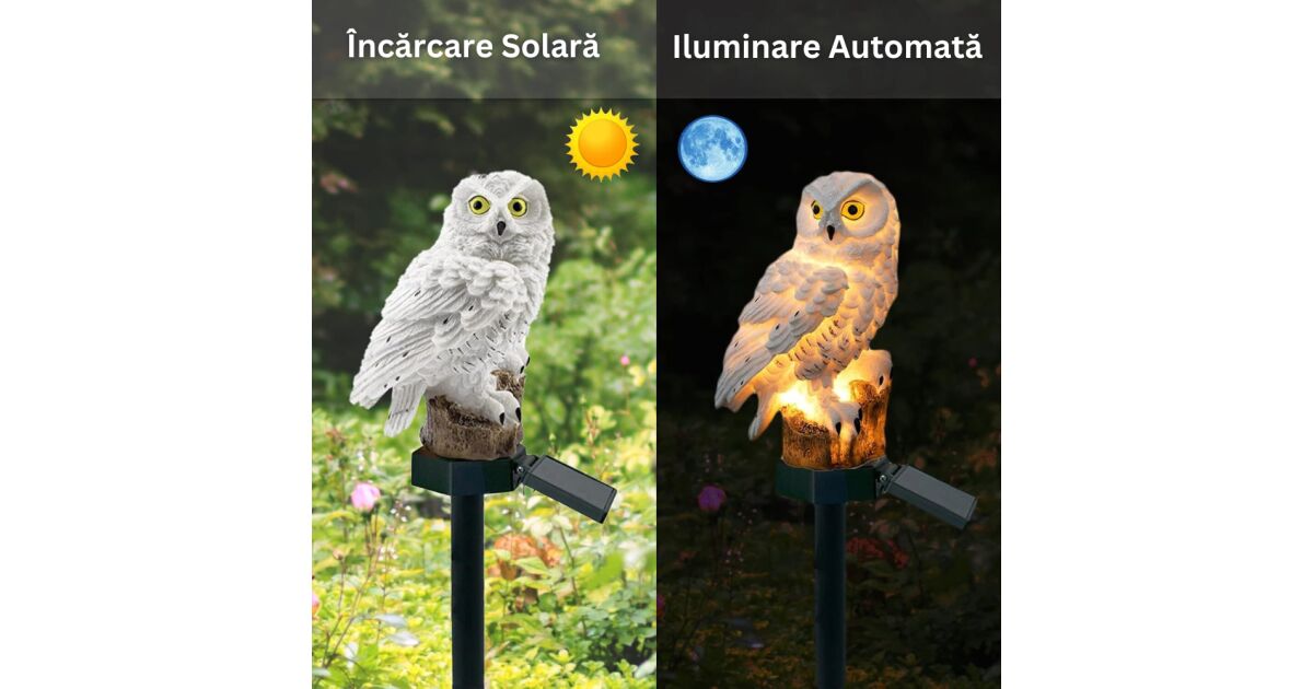 Lampa Solara de Exterior, cu Panou Solar Incorporat, Mobil 180 ...