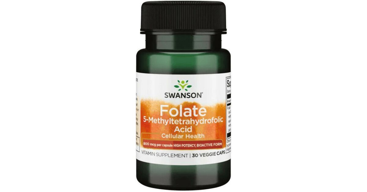 Folát (5-metiltetrahidrofolsav) 800mcg 30 kapszula, Swanson | Pepita.hu
