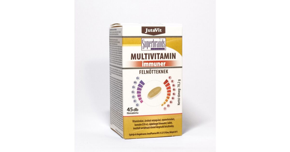 Jutavit multivitamin immunkomplex tabletta felnőtt 45 db | Pepita.hu