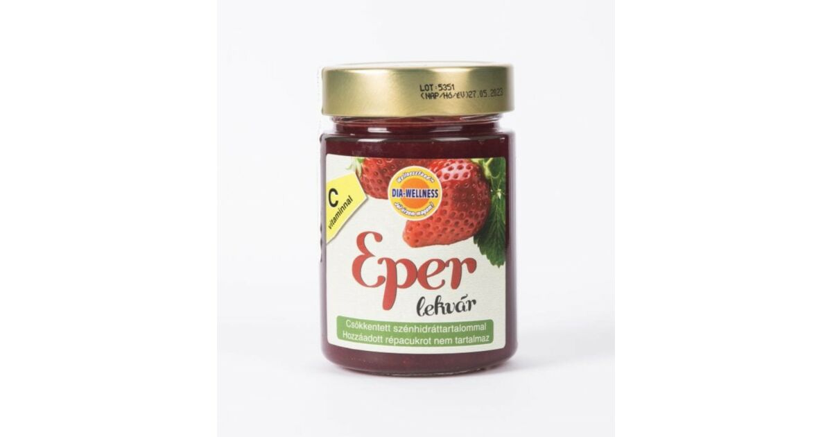 Dia-Wellness lekvár eper 380 g | Pepita.hu
