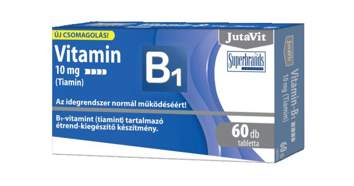 Jutavit vitamin B1 10mg (Tiamin) 60 db | Pepita.hu