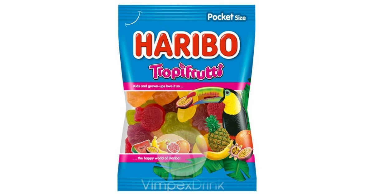 HARIBO TRÓPUSI GYÜMÖLCS GUMICUKOR 100G | Pepita.hu