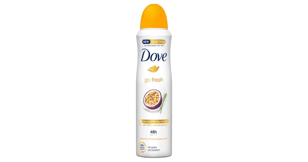 Dove Go Fresh Antiperspirant Deodorant Passion Fruit and Lemongrass ...