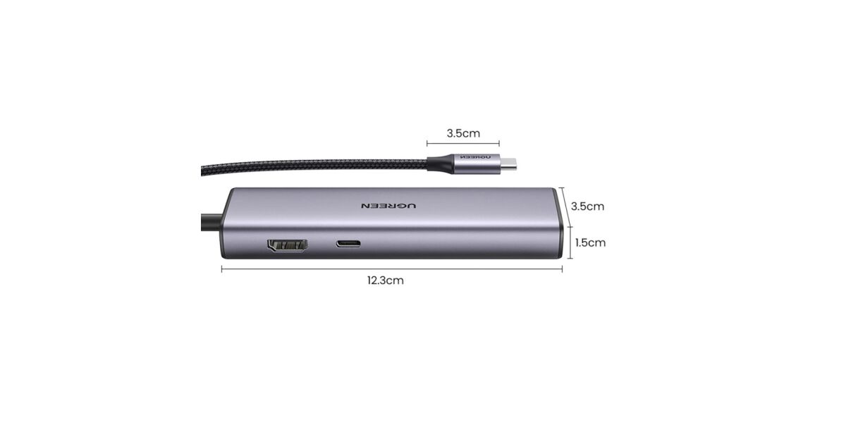 Ugreen CM512 90568 USB-C adapter - 2x USB-A 3.0 / HDMI / RJ45 / SD and ...