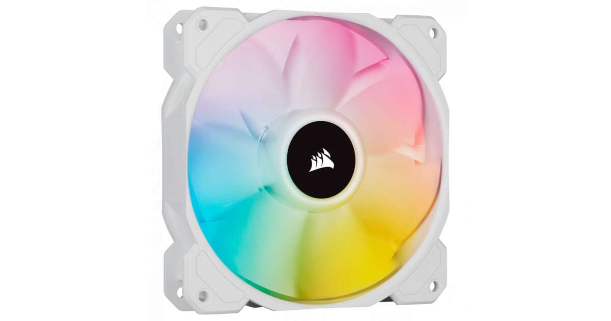 CORSAIR SP120 RGB ELITE White 120mm RGB LED Fan with AirGuide Single ...