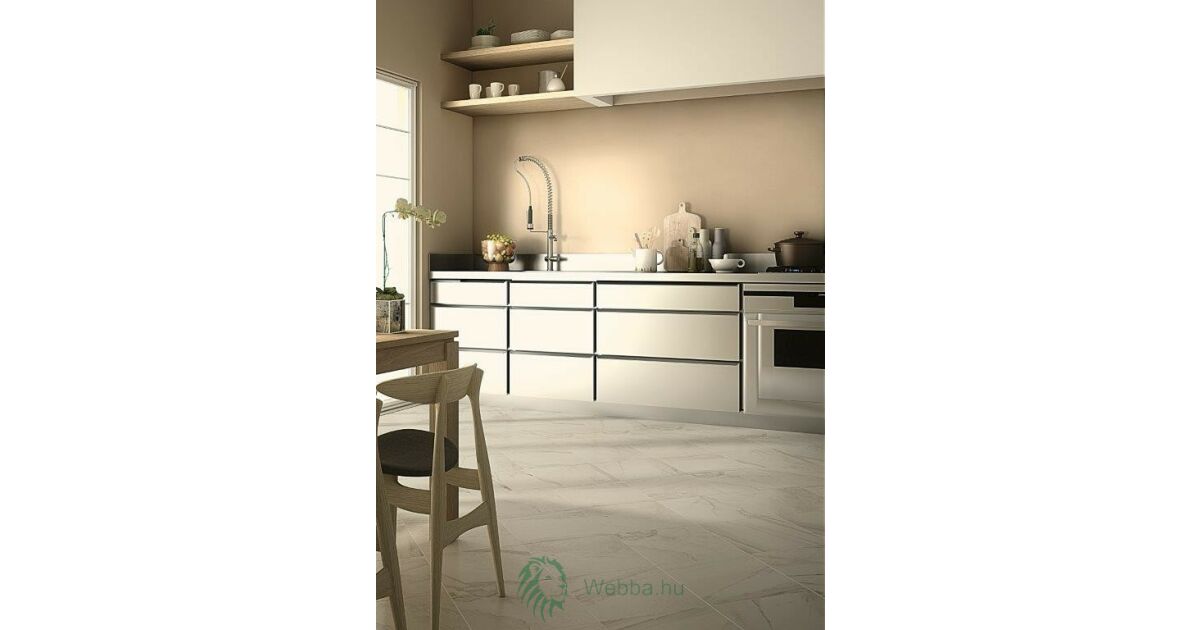 Beltéri járólap , Marmo Mix, félfényes, márvány utánzat, fehér, 34 x 34 ...