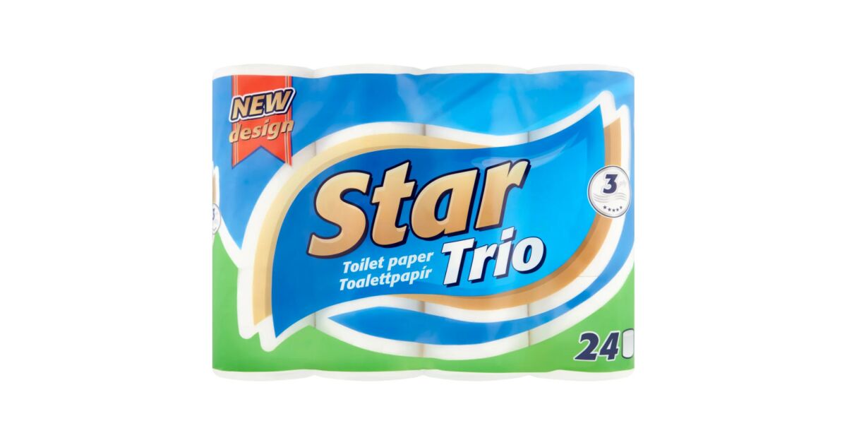 STAR TRIO Wc papír 24 Tekercs 3 rtg. | Pepita.hu