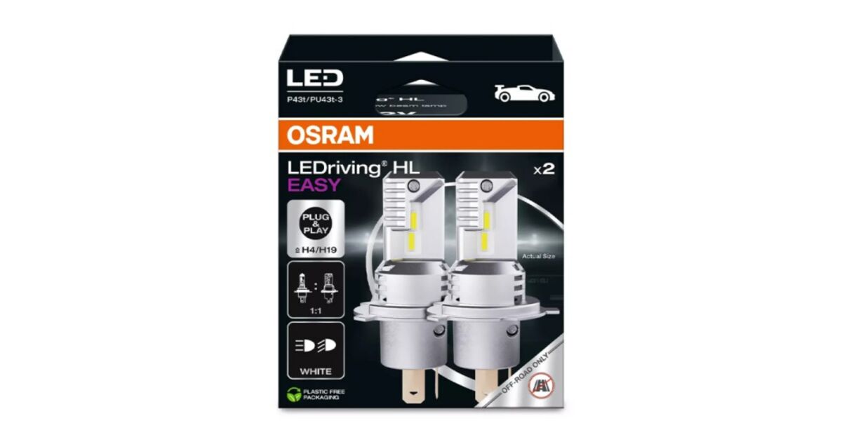 Osram LEDriving HL Easy H4 / H19 12V 19W fényszóró LED - 64193DWESY-2HB ...