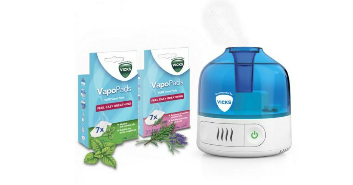 Vicks személyi párásító, ultrahangos hideggőzzel, 0,5 l, kék | Pepita.hu