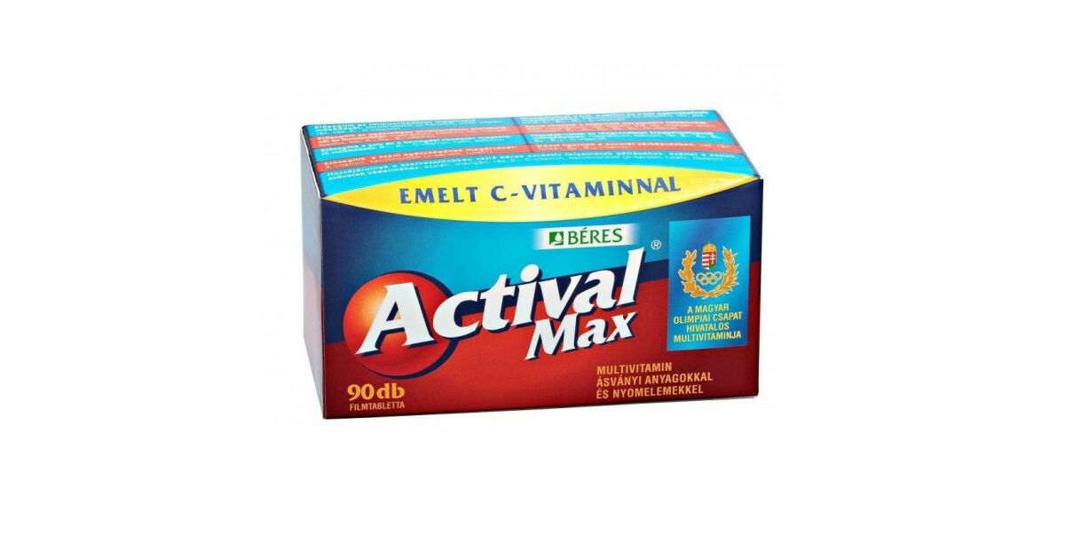 Béres Actival Max Multivitamin Filmtabletta - 90 db | Pepita.hu