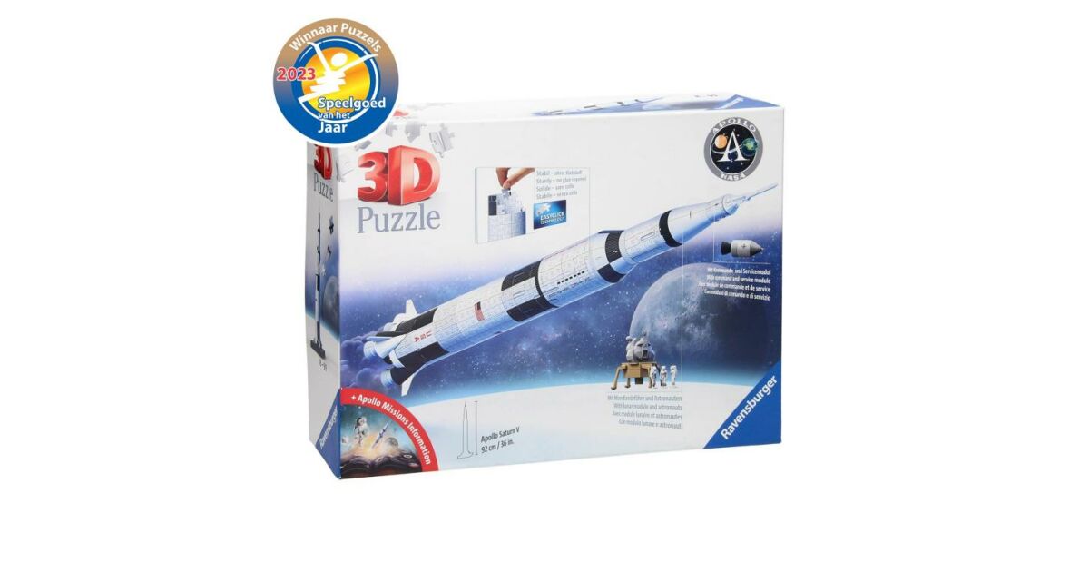 Ravensburger 3D puzzle Apollo Saturn V, 440 darabos | Pepita.hu