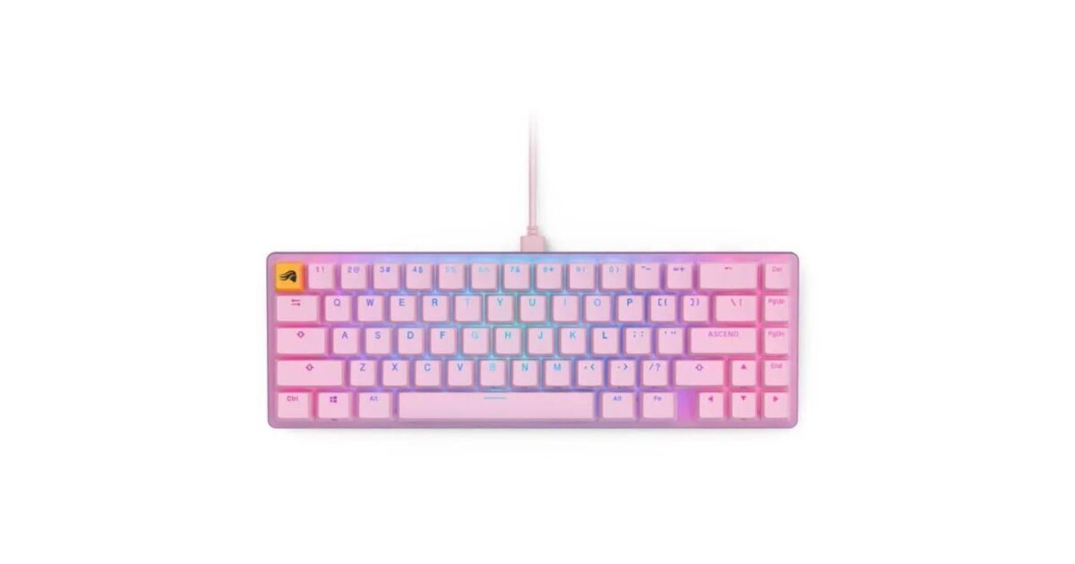Glorious GMMK 2 Compact Keyboard - Fox Switches, ANSI-Layout, rózsaszín ...