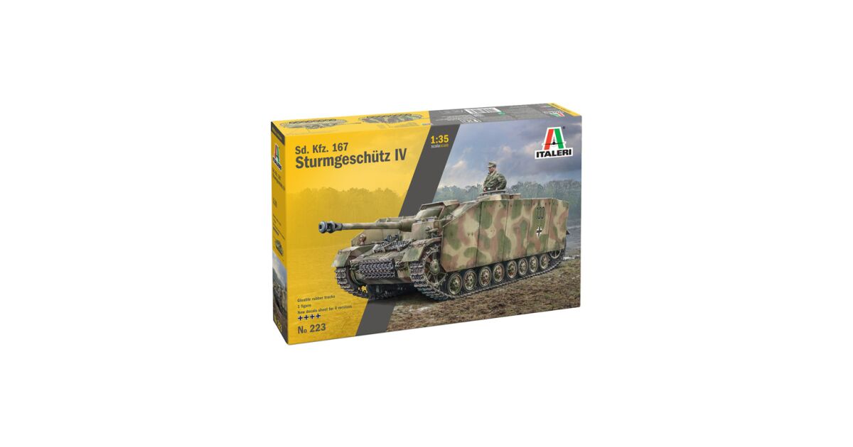 Italeri Sd.Kfz.167 Sturm geschutz IV Műanyag tank makett 1:35 (223 ...