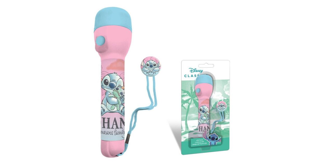 Disney Lilo és Stitch, A csillagkutya Cheeky elemlámpa, zseblámpa 21 cm ...