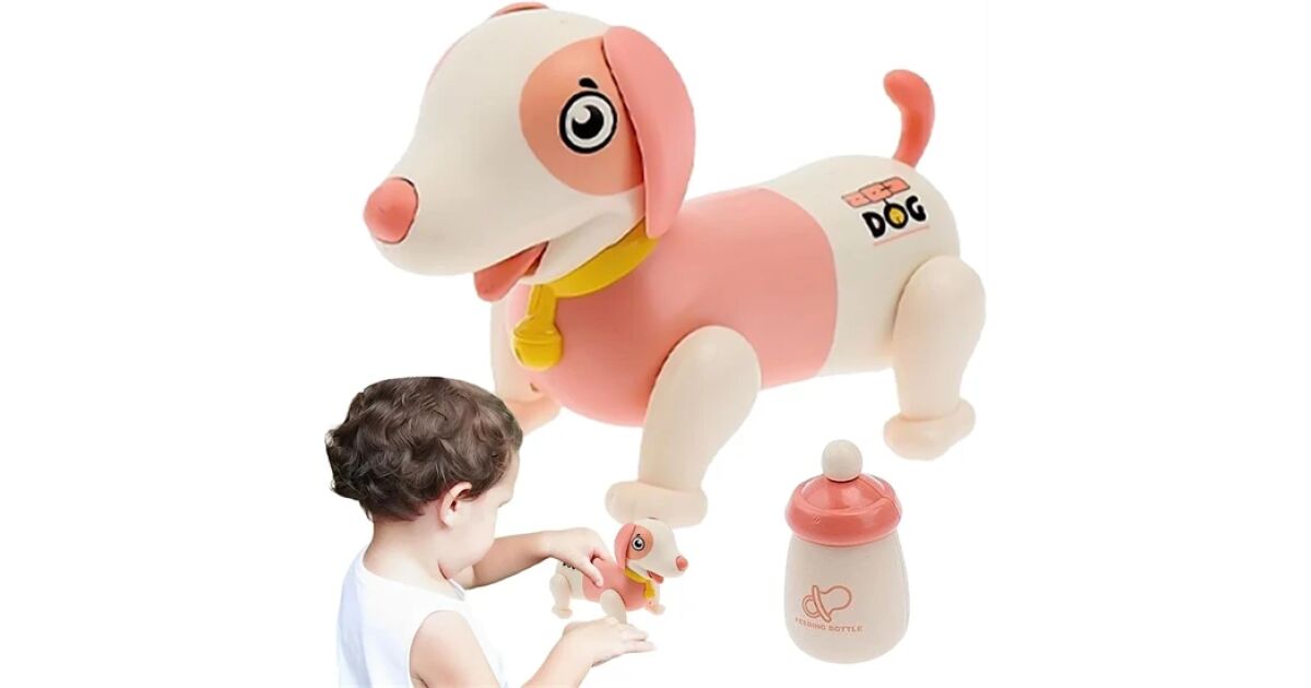 Câine robot inteligent, mergetor, interactiv - poate fi hrănit din ...