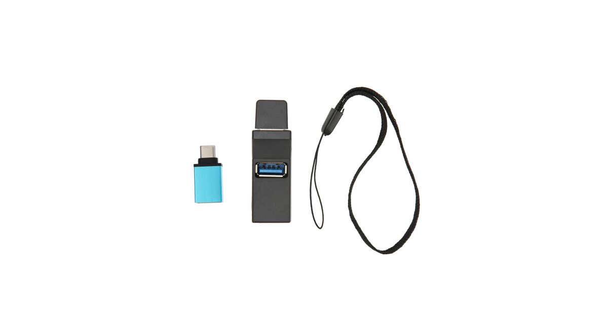 HUB USB cu 3 Porturi si Adaptor USB Tip C si USB 3.0, Viteza Transfer ...