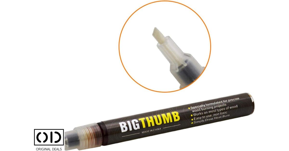 Marker Pyrograf DIY cu Vopsea Lichida Permanenta pentru Scris si Desen ...