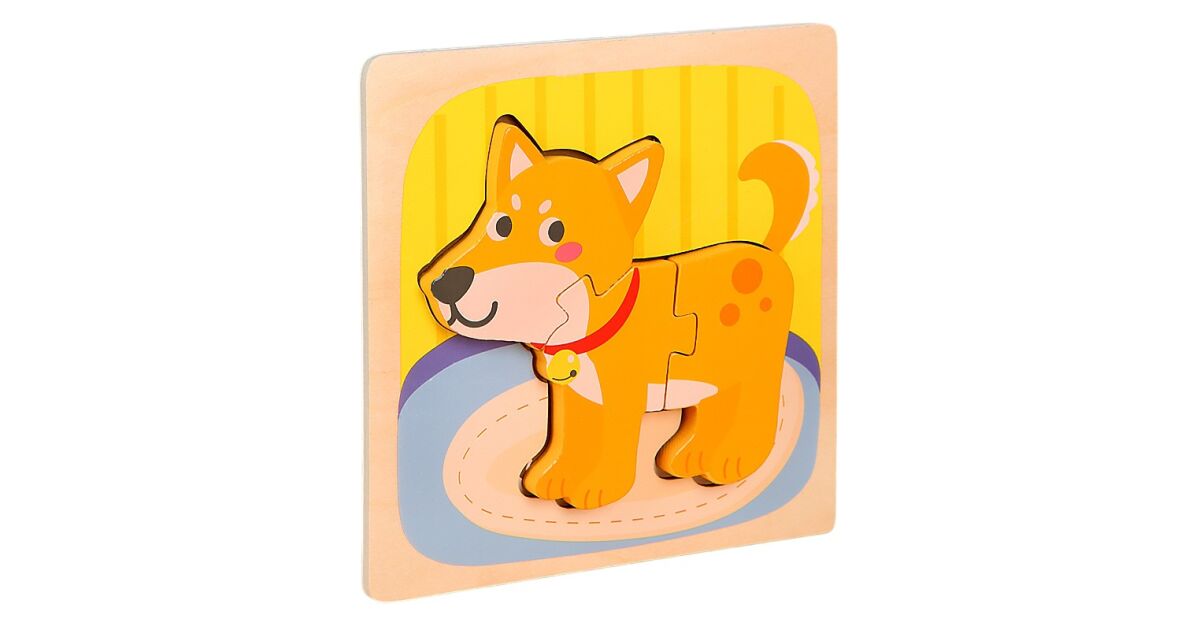 Puzzle Montessori din Lemn pentru Copii, KeepHome, 3D, 0-3 Ani, Model ...