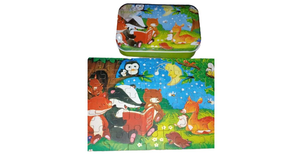 Puzzle Animale din Padure – Povestea de Seara sub Luna, 60 de Piese ...