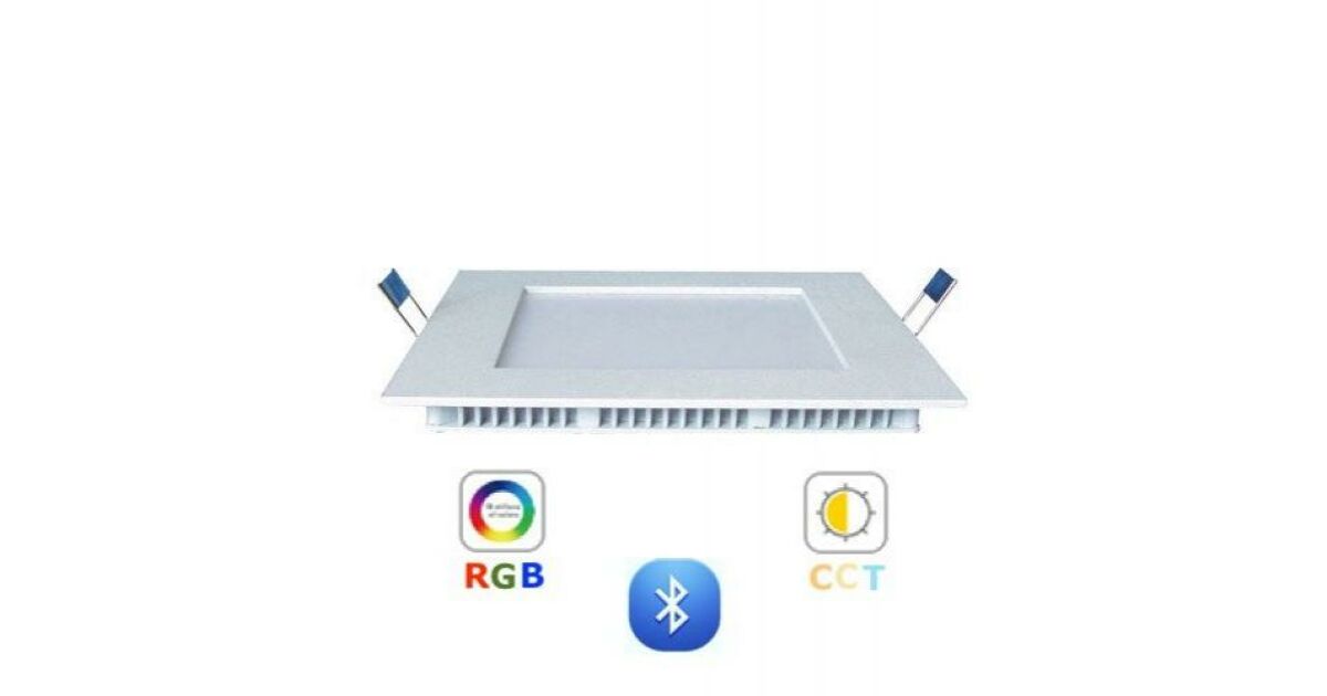 RGB-CCT LED panel , 18W , süllyesztett , négyzet , dimmelhető , színes ...
