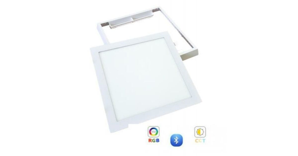RGB-CCT LED panel , 18W , falon kívüli , négyzet , dimmelhető ...