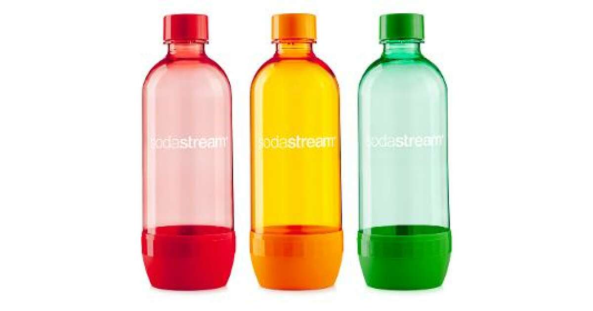 SodaStream Jet TrioPack 3 x 1L butelka pomarańczowa/czerwona/zielona ...