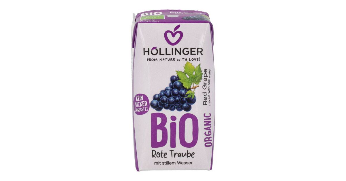 HÖLLINGER BIO VÖRÖS SZŐLŐLÉ 200ML | Pepita.hu