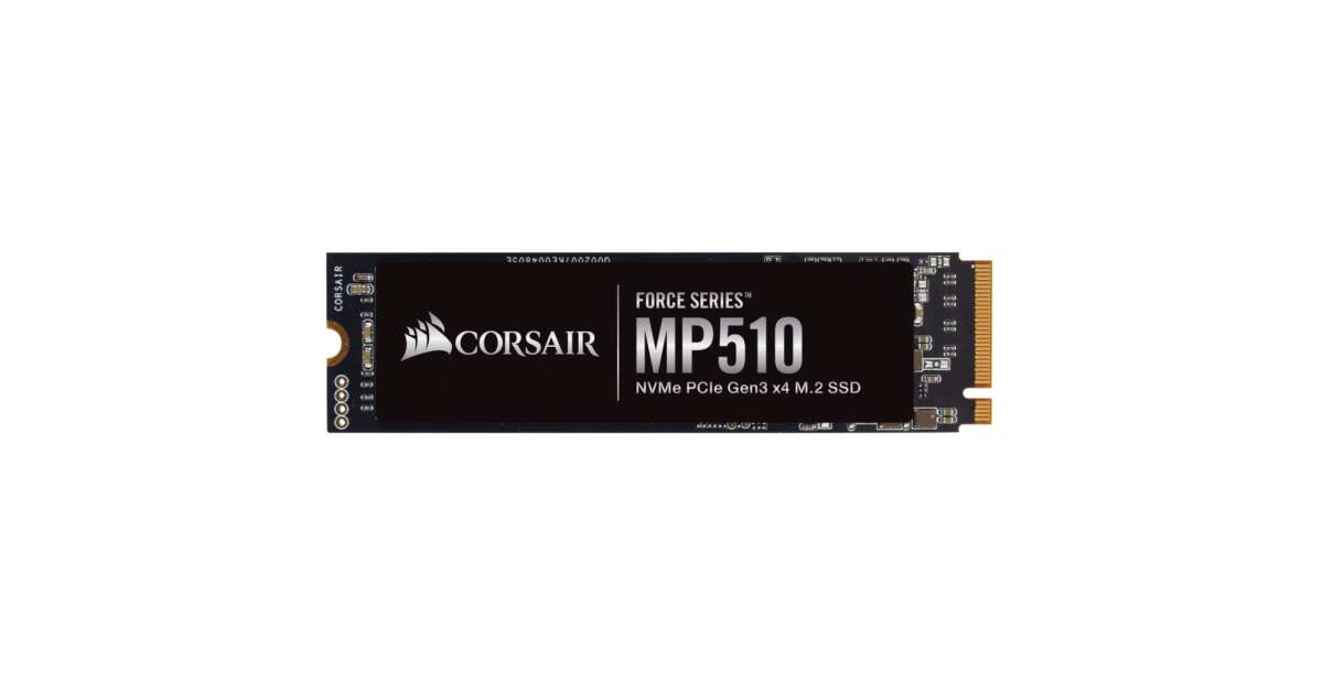 Corsair MP510 Force Series™ 960GB M.2 NVMe PCIe Gen 3.0 x4 3D TLC belső ...