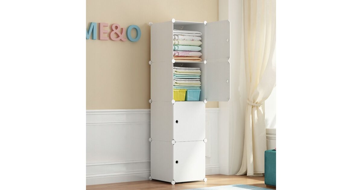 DULAP MODULAR DULAP DULAP ALB ÎNCHIS BIBLIOTECĂ | Pepita.com