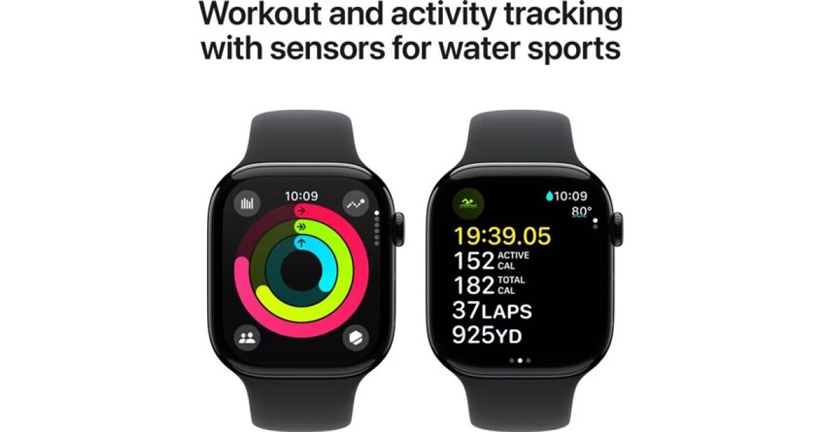 Apple Watch Series 10 OLED 46 mm 416 x 496 px Fekete Wi-Fi okosóra ...